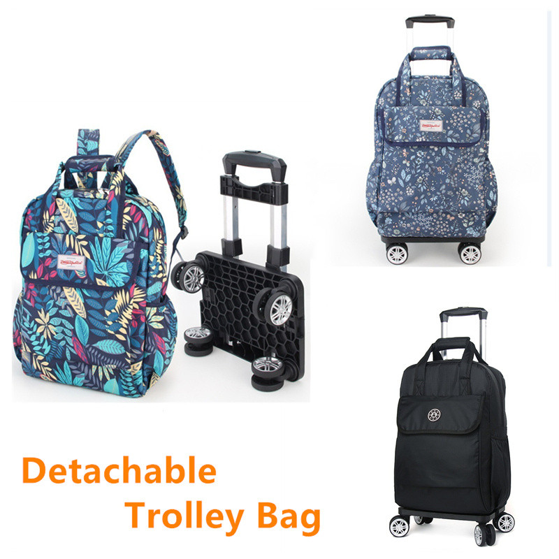 Backpack with 4 wheels rollers 360 degree trolley school bag boy girl ...