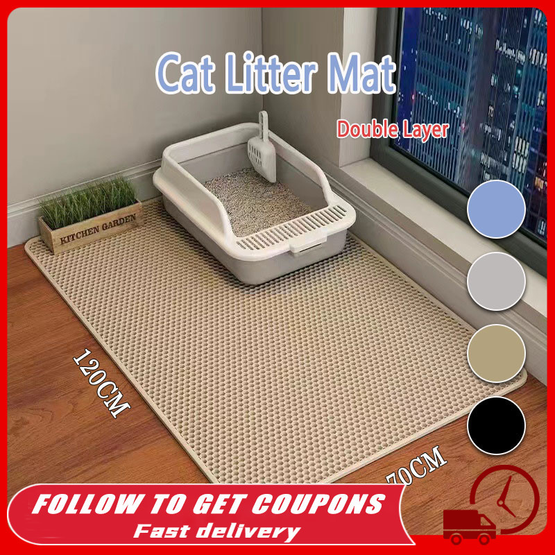 Cat Litter Mat Double-Layer WaterProof Cat Litter Trapping Mat ...