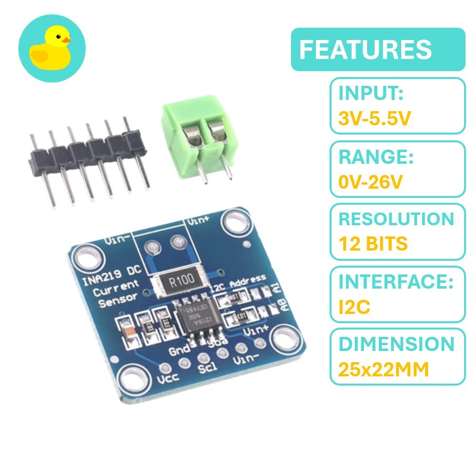 INA219 Bidirectional I2C Current and Power Monitor Sensor | Shopee Malaysia