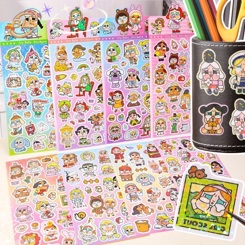 9 Sheets/ Set Kawaii Anime Dolls Cry Baby Decals - Self Adhesive ...