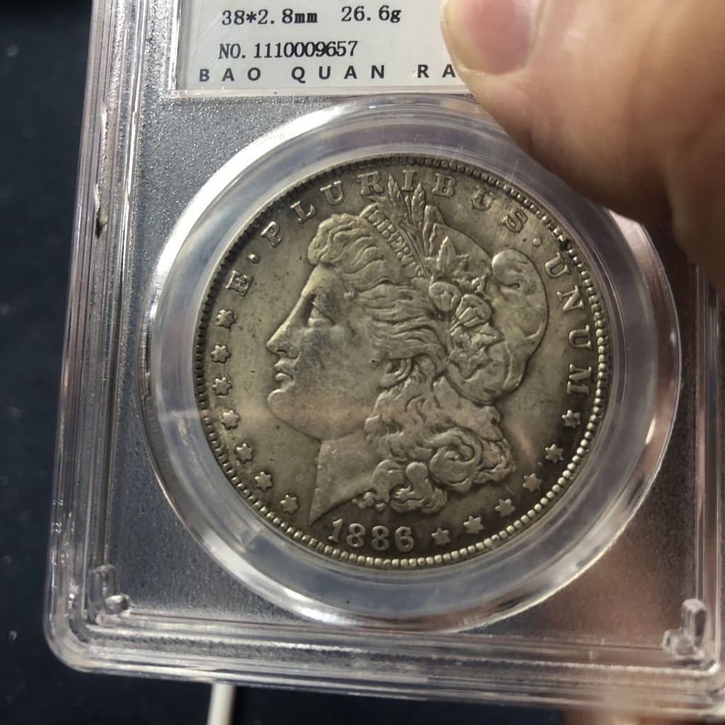 Morgan Goddess U.S. Dollar Authentic Graded Coin摩根女神美币真品评级币12.7 ...