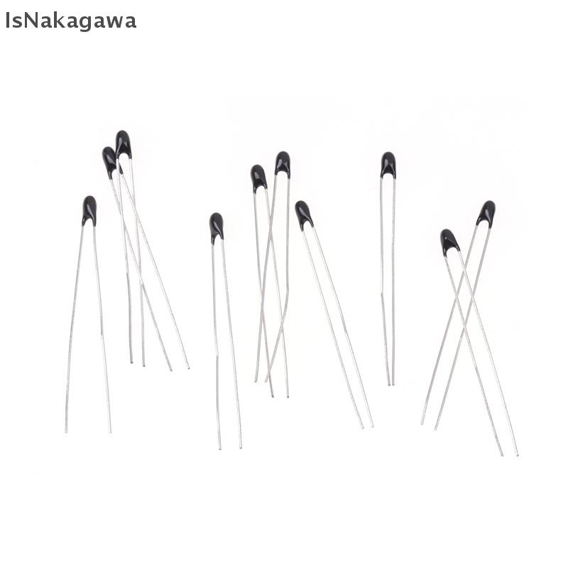 IsNakagawa 10Pcs Thermistor B3435 NTC-MF52-103F 10K Ohm 1% Temperature ...