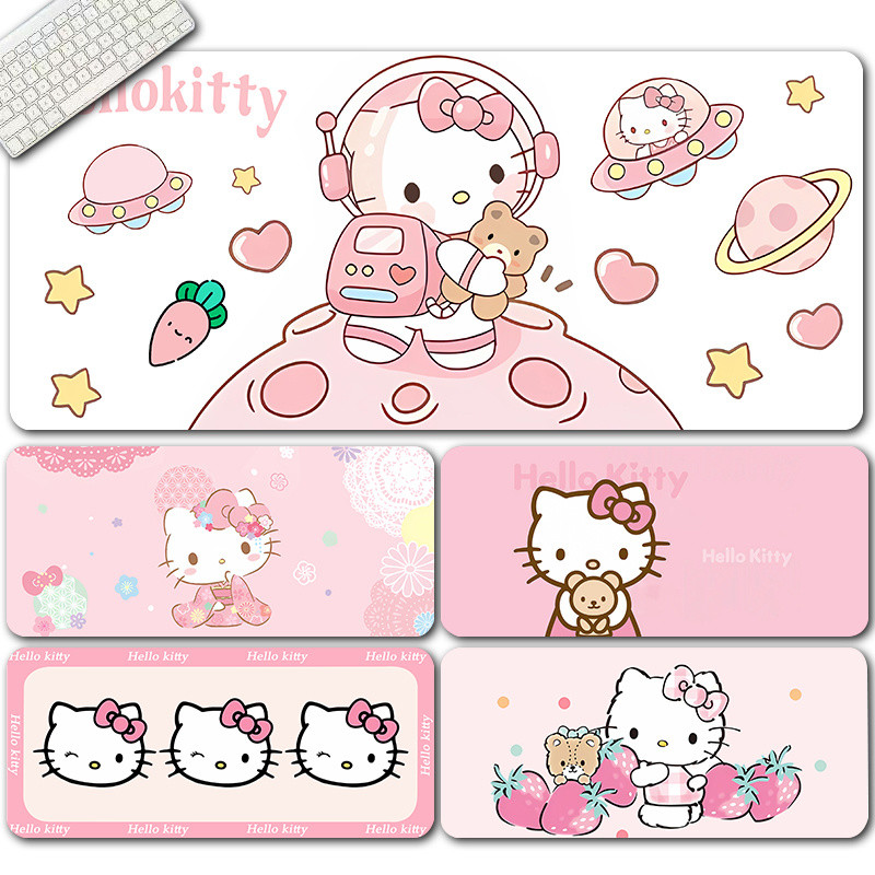 Hellokitty Mouse Pad Oversized Hello Kitty Pink Cute Cartoon Table Mat ...