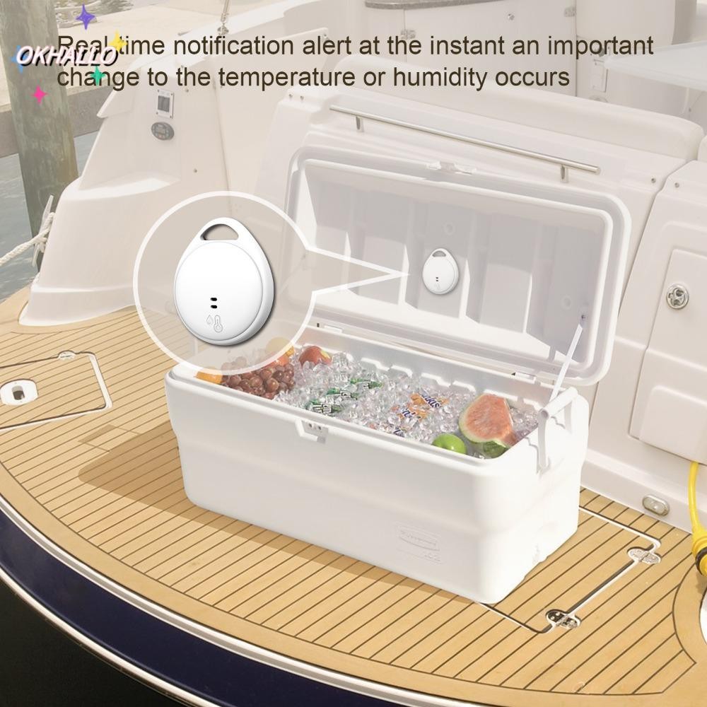 OKHALLO Temperature Sensor, Portable Remote Monitoring Humidity Sensor ...