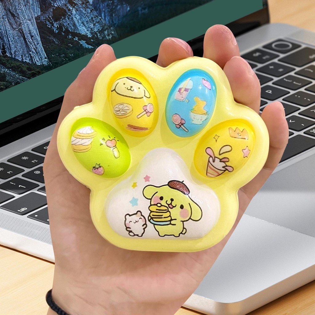 Sanrio Cat paw Stress Relief Toy Soft Sensory Squeeze Toy Realistic ...
