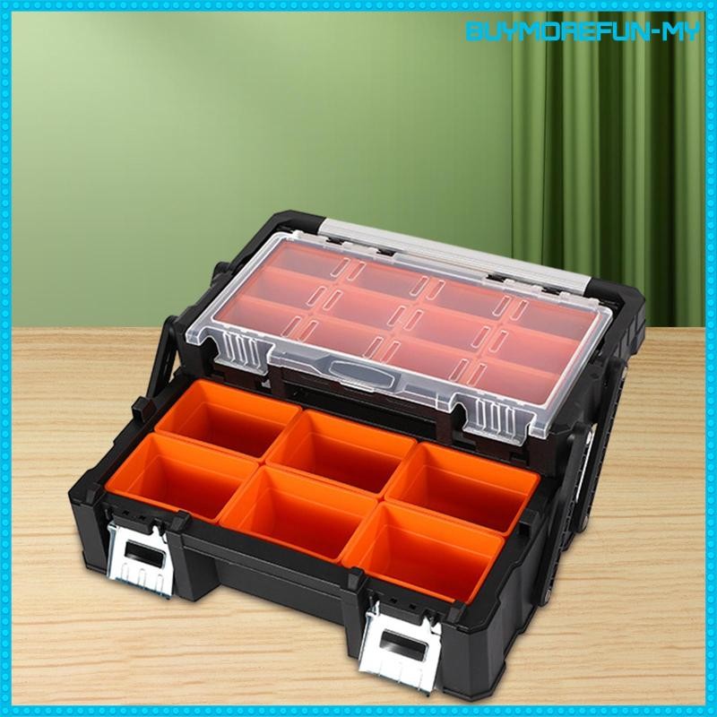 [BuymorefunMY] Multi- Divider Box Tool Organizer Hardware Storage Box ...