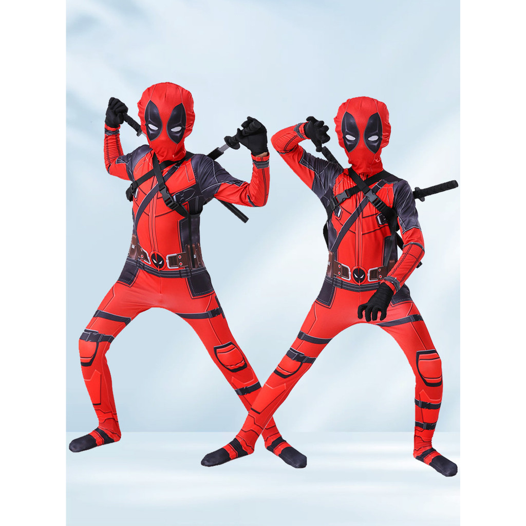 Child Deadpool Bodysuit Carnival Party Halloween Cosplay Boys Superhero ...
