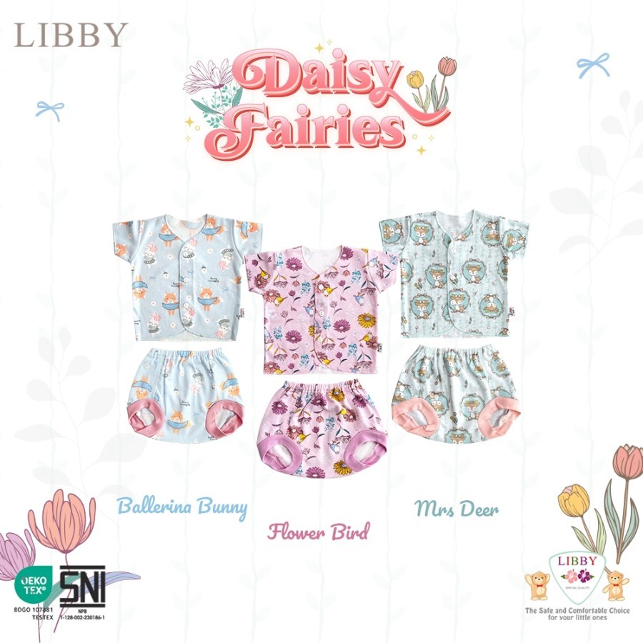 Libby Front Button Suit Short Sleeve Pop Pants DAISY FAIRIES (1STEL ...