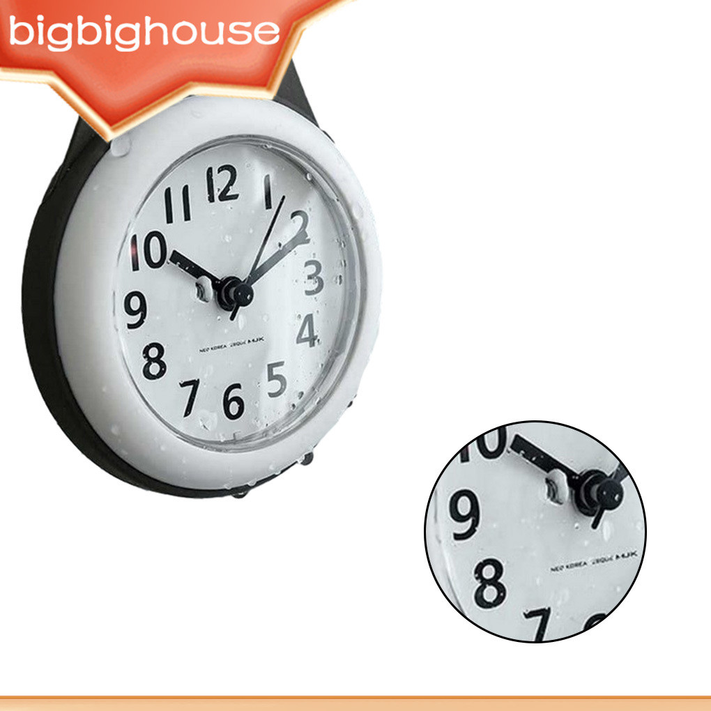 PVC Bathroom Wall Clock Portable Waterproof Wall-mounted Moistureproof ...