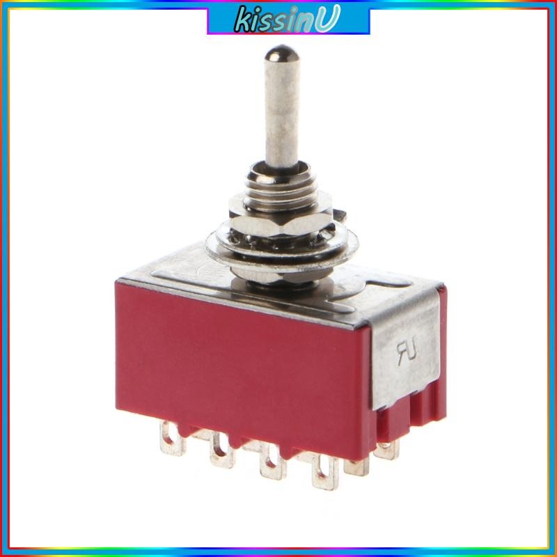 kiss AC 250V 2A 125V 5A 12-Pin On On 2 Position 4PDT Mini Toggle Switch Red | Shopee Malaysia