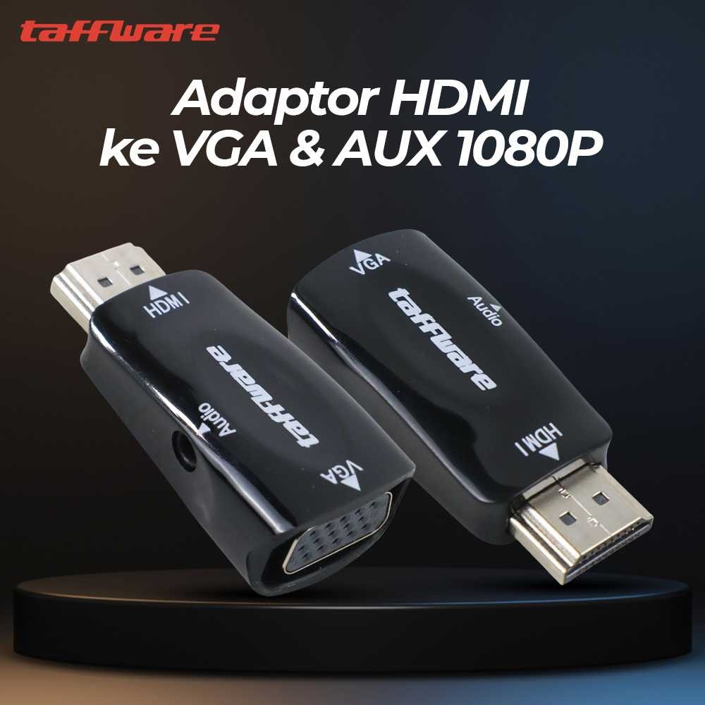 Hdmi to VGA and AUX 1080P adapter | Shopee Malaysia