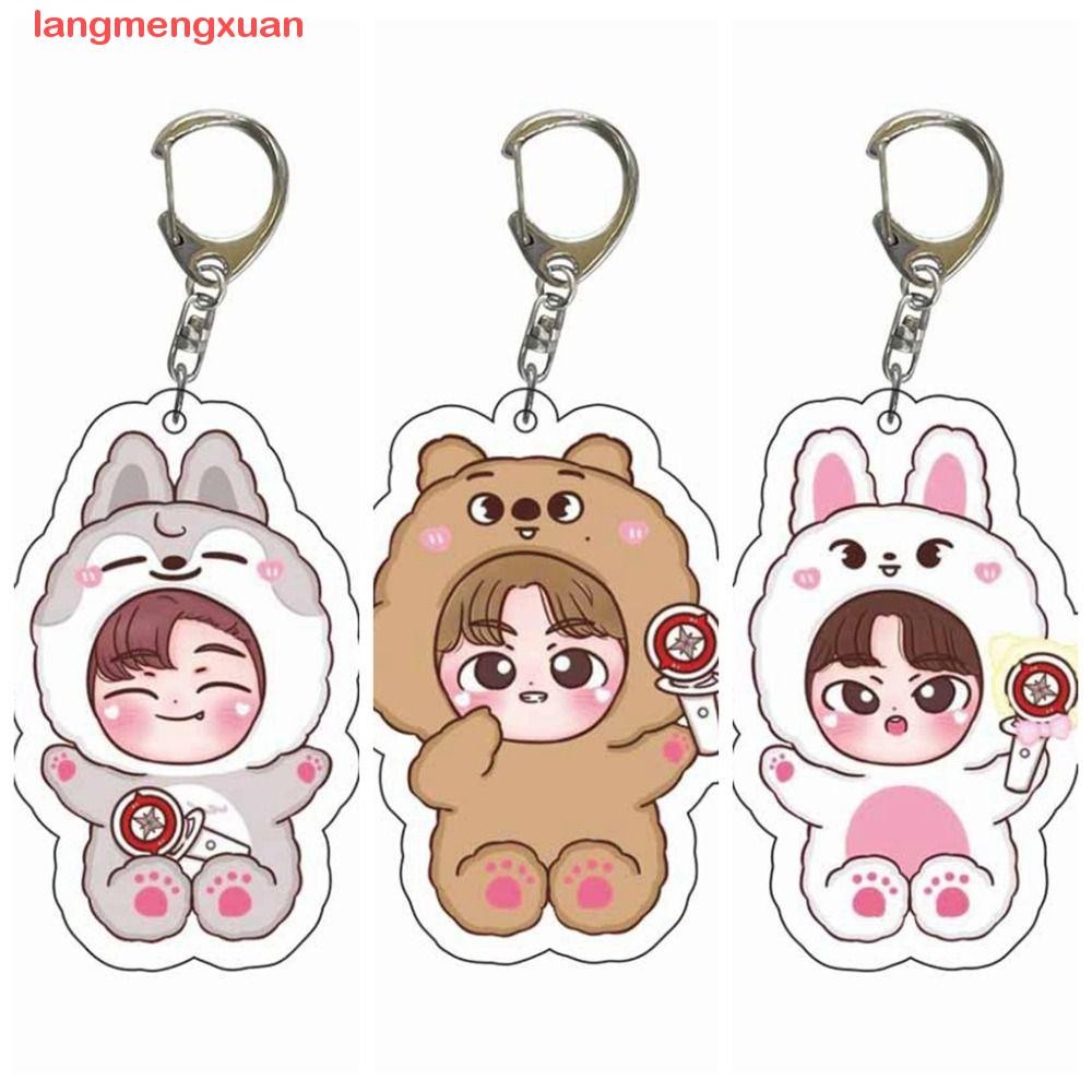 LANGMENGXUAN Stray Kids Keychain, Stray Kids Acrylic Skzoo Pendant ...