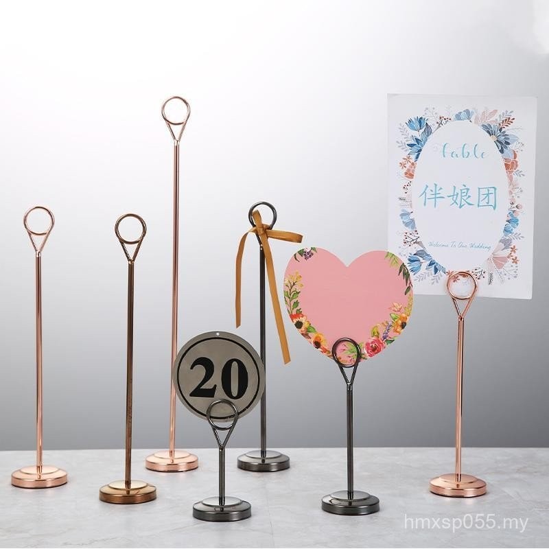 Stainless Steel Table Number Plate Birthday Table Card Seat Card Number ...