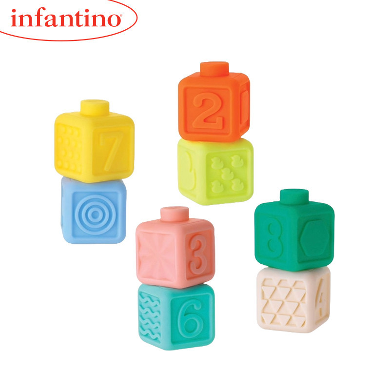 Infantino 315363 Super Soft Squeeze & Stack Block Set Suitable For Age ...
