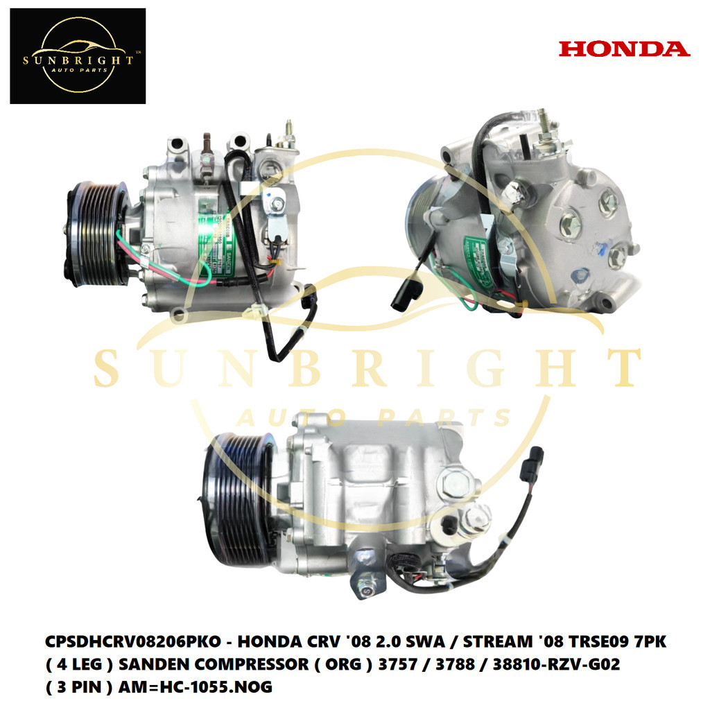 HONDA CRV '08 2.0 SWA / STREAM '08 TRSE09 7PK ( 4 LEG ) SANDEN ...