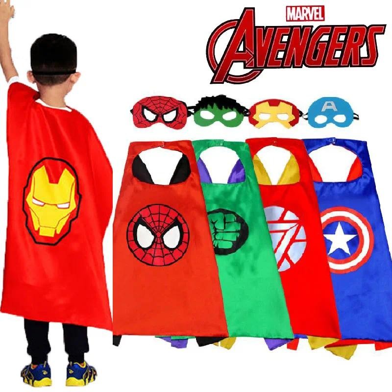 Anime Marvel Cloak Eye Mask Cartoon Spiderman Hulk Iron Man Cosplay ...