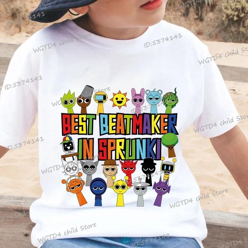 Sprunki T-shirts for Boys Girls Summer Short Sleeve Clothes Kids ...