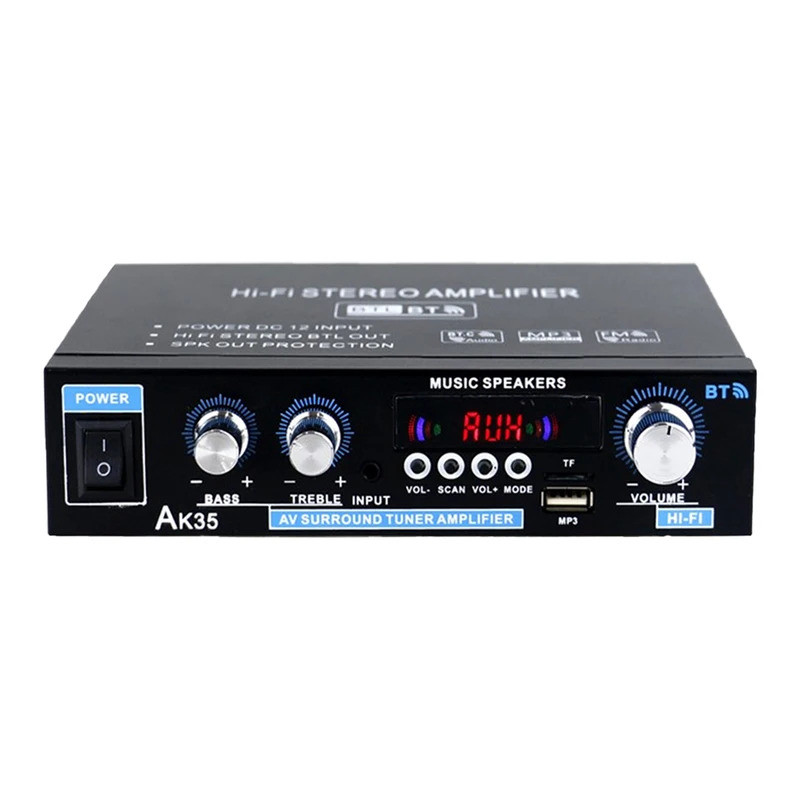 Bluetooth-Compatible Wireless Power Amplifier Stereo Audio Amplifier ...