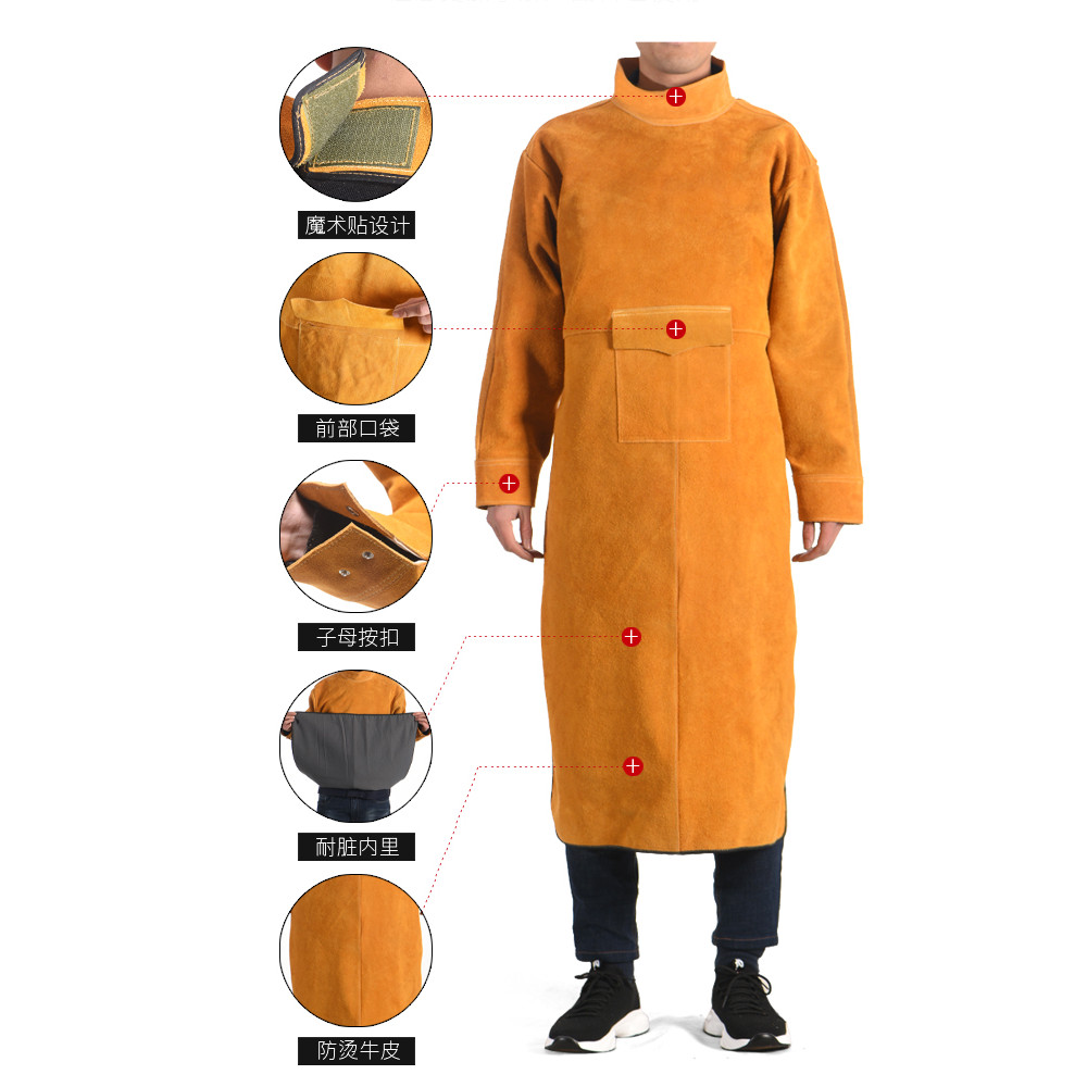 Welder Clothing Electric Welding Anti-scalding Cowhide Welding ...