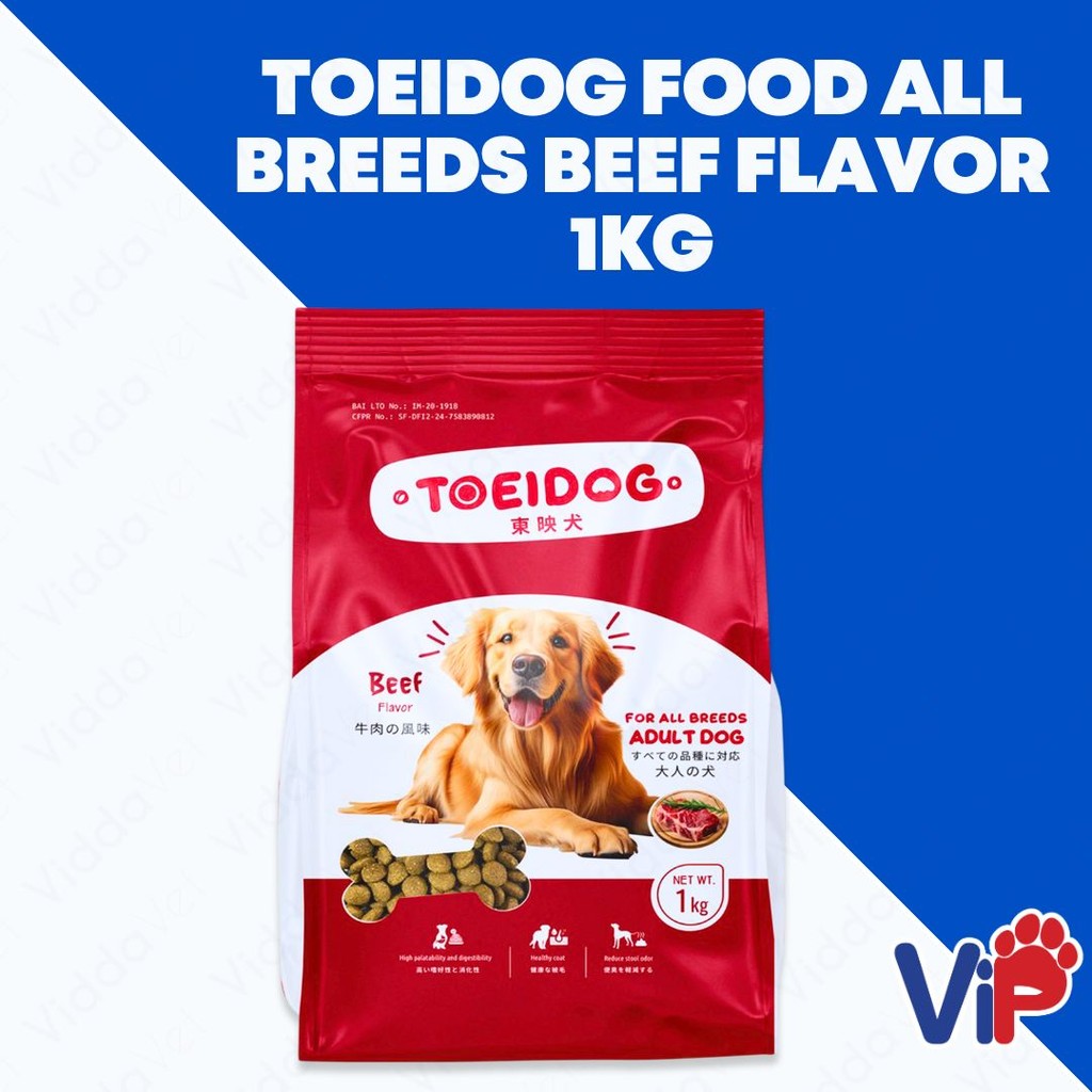 Toeidog Premium Dry Food Beef Formula, All Breeds adult puppy dry food ...