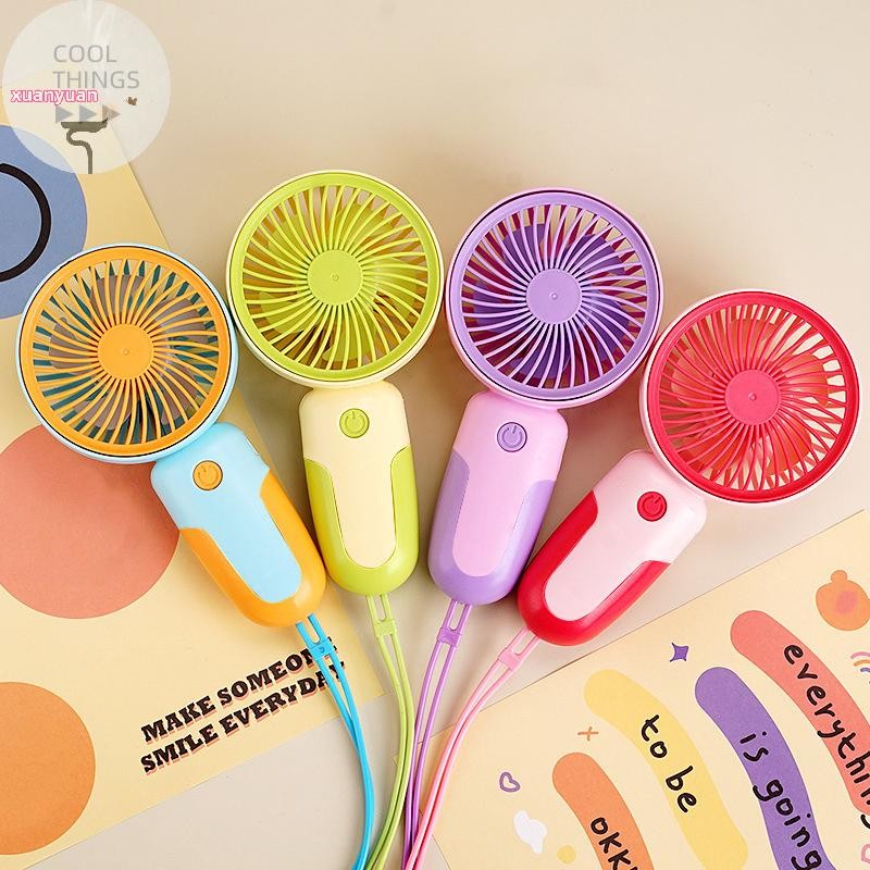 XUAN Summer Mini Fan Portable Handheld Fan Cartoon Cute Student Desktop ...