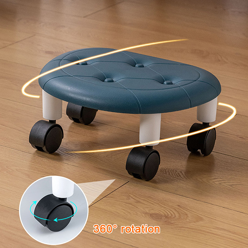 [Mang] Low Rolling Stool Household Pulley Chair Footstool 360 Degree ...