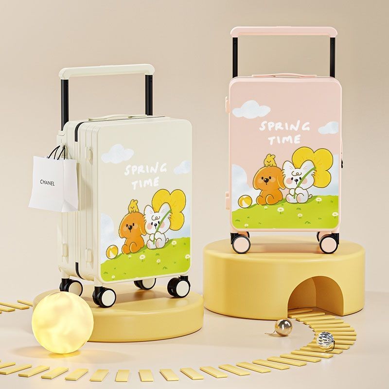 Travel Wear Cartoon Trend Wide Trolley Large-Capacity Suitcase ...
