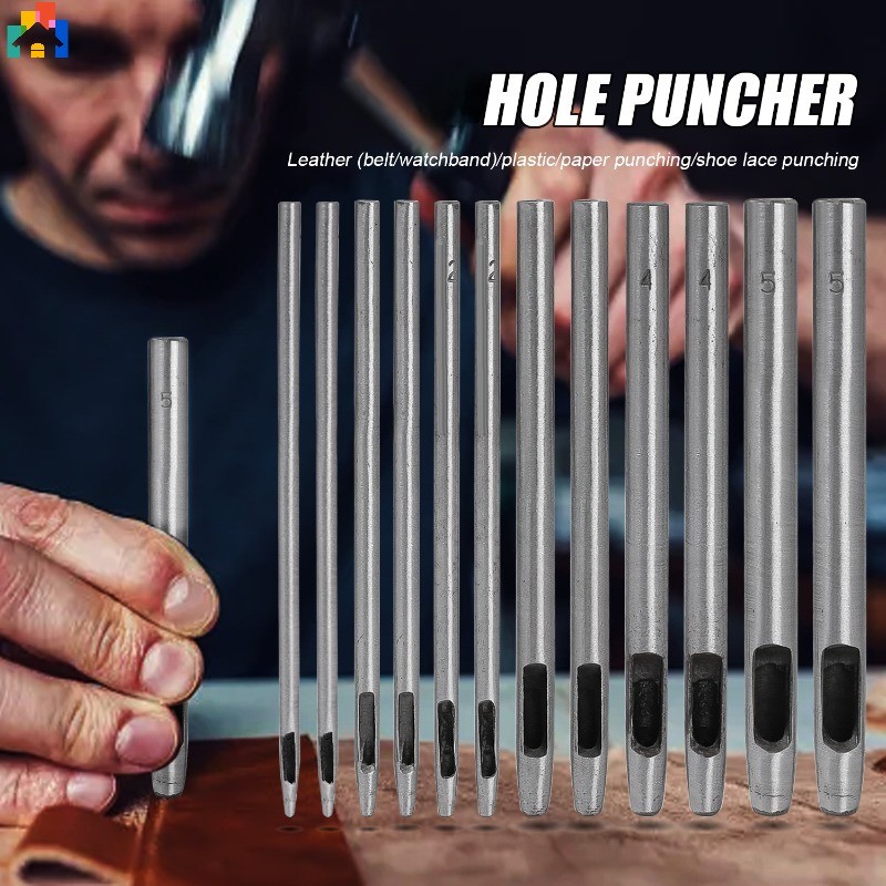 Multi-size DIY Leather Round Hole Puncher Multipurpose Belt Shoulder ...