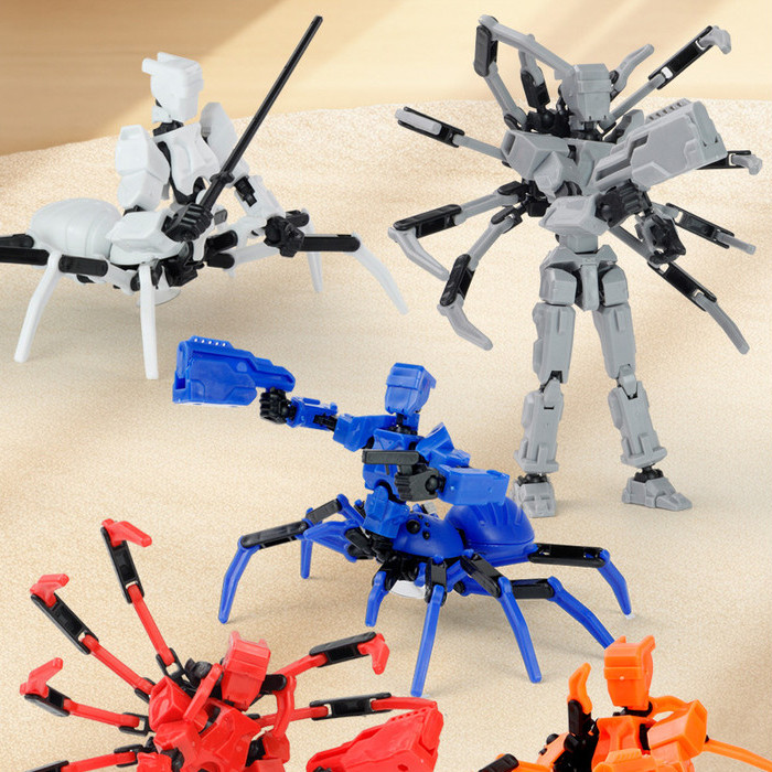 3D Printing Spider-man VS Robot Lucky 13 Action Figure Dummy Assembly ...