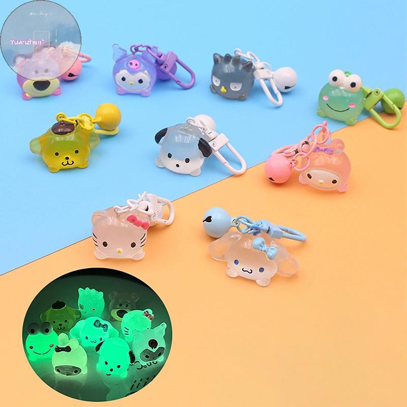 ZHEN Luminous Sanrio Key Chain Cartoon Kuromi Melody Hello Kitty ...