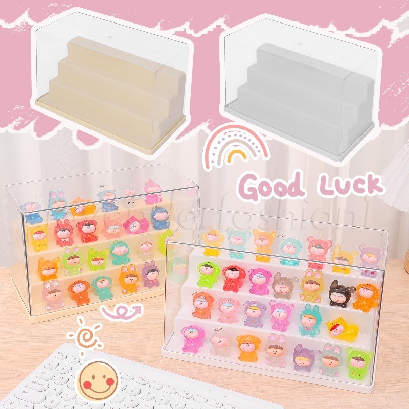 Transparent Four Layers Dolls Display Box Action Figures Dust Proof