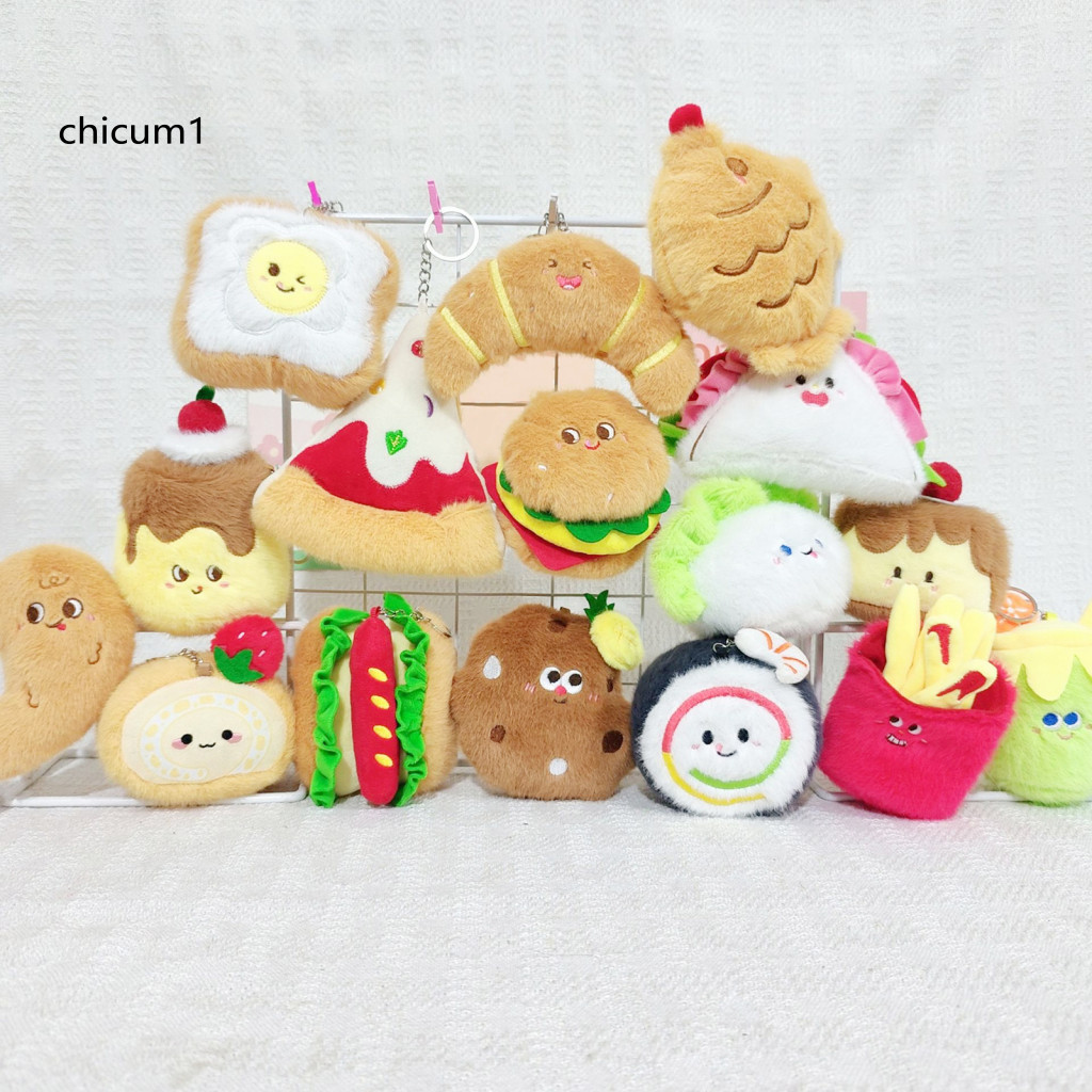 CC Cartoon Keychain Cartoon Keychain Kawaii Food Keychain Set Cute ...