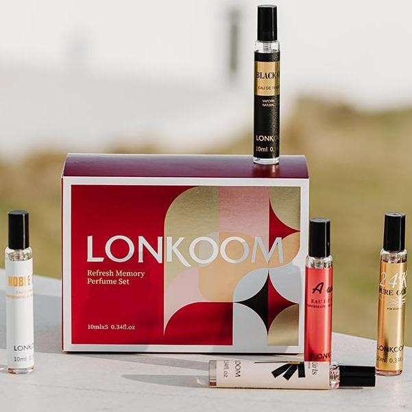 LONKOOM 5 Btls Best Seller Combo Refresh Memory Perfume Set A WISH RED ...