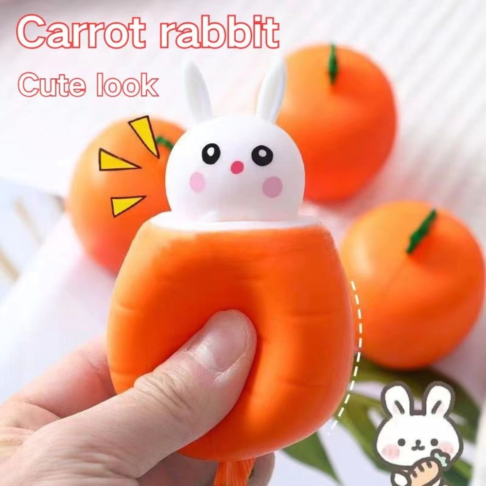Mainan Squishy Carrot Rabbit Cup Squeeze Toys Cute Cartoon Stress ...
