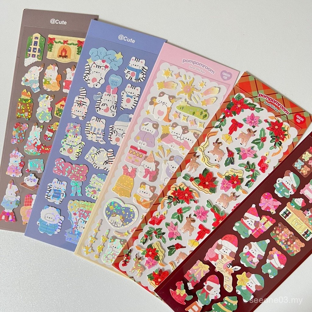 Ins Same Style Cute Cartoon Laser Sticker Cuckoo Card Decoration DIY ...