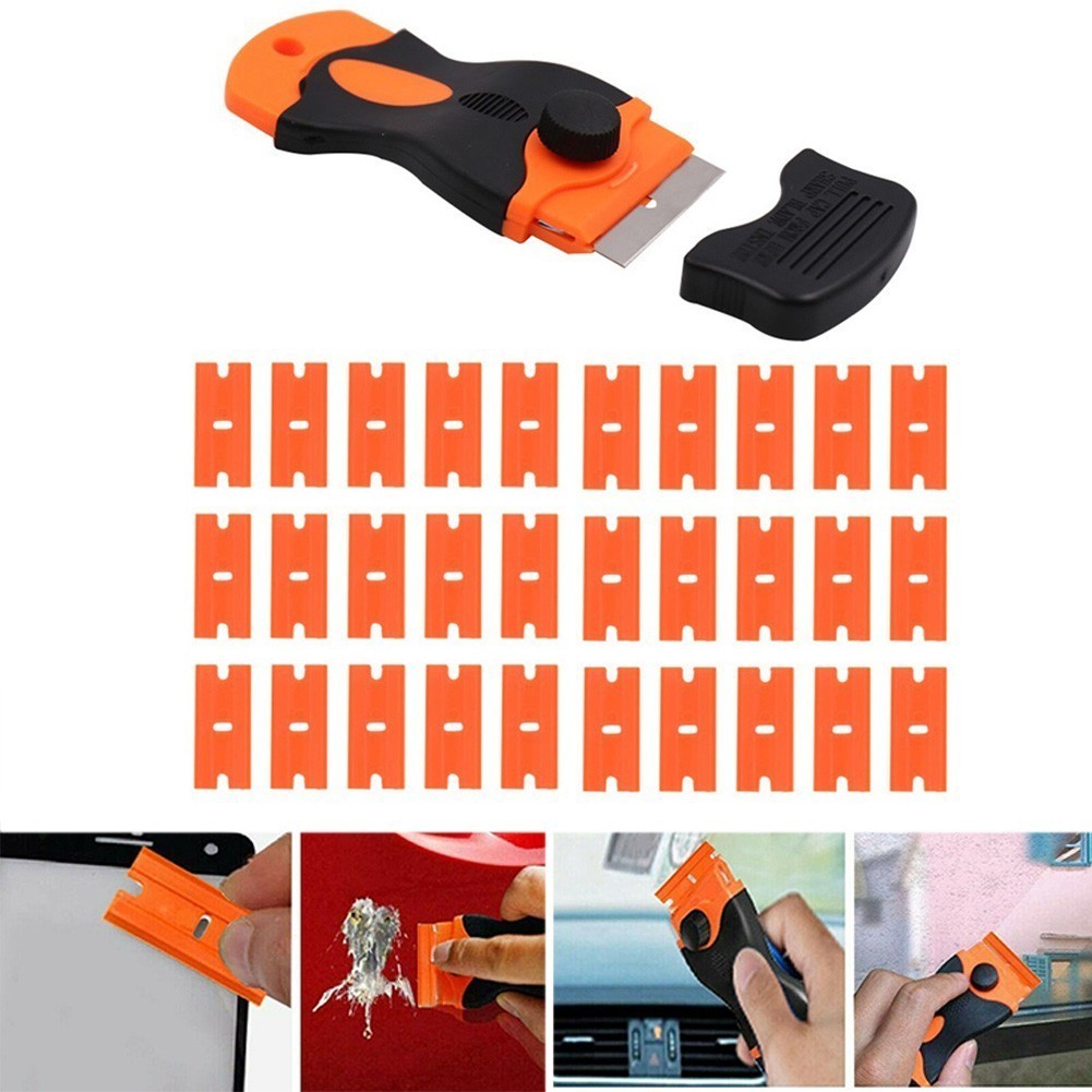[ELECT] Scraper Plastic Razor Blade Paint Glue Remove Adhesive Scraper ...