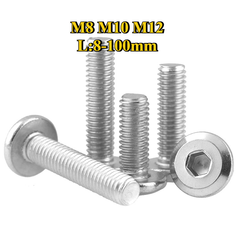 [WJX-MY] 304 Stainless Steel Flat Head Chamfering Screw Flat Round Head ...