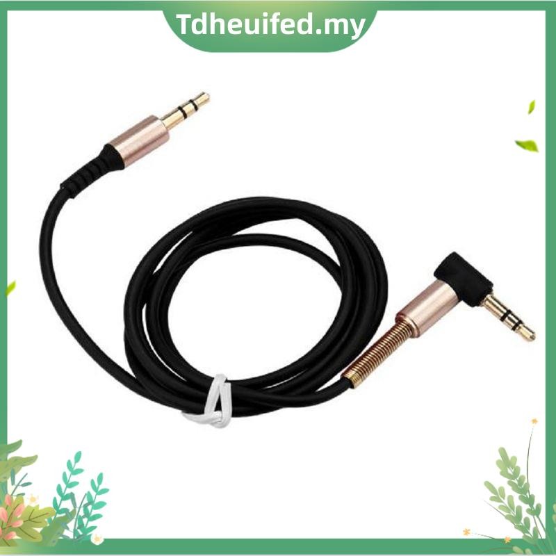 3.5mm Jack Elbow Male to Male Stereo Headphone Car Aux Audio Extension ...