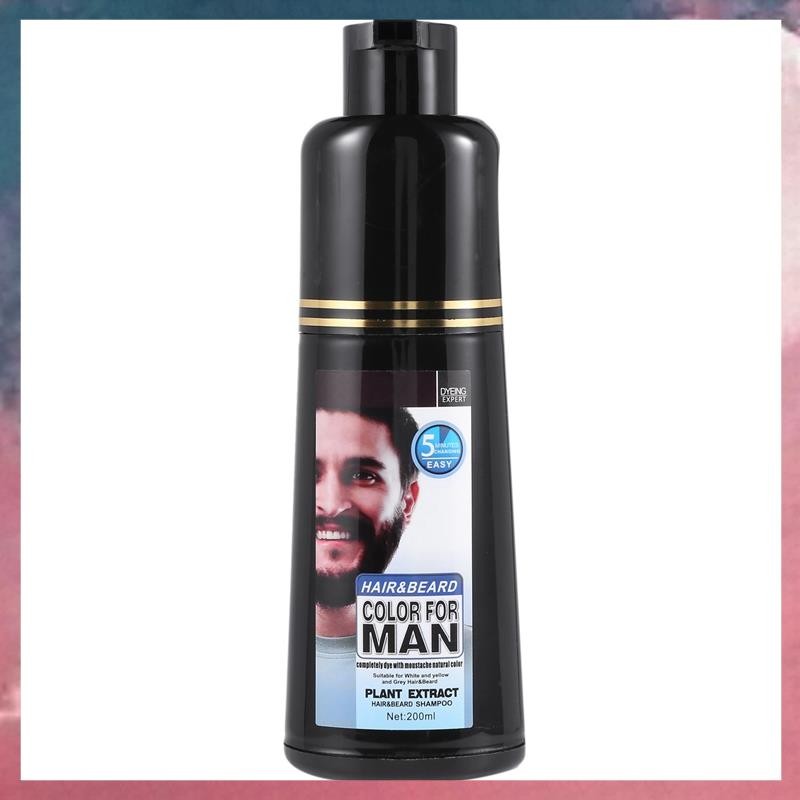 (E B M Permanent Beard Dye Shampoo for Men Beard Dying Removal White ...