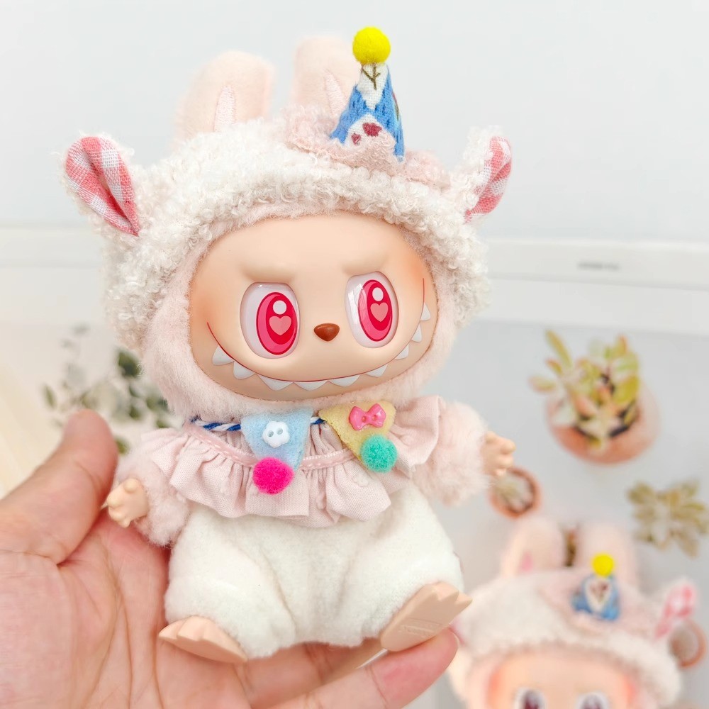 17cm Labubu Clothing Pendant Macaron Labubu 1st and 2nd Gen Sitting ...