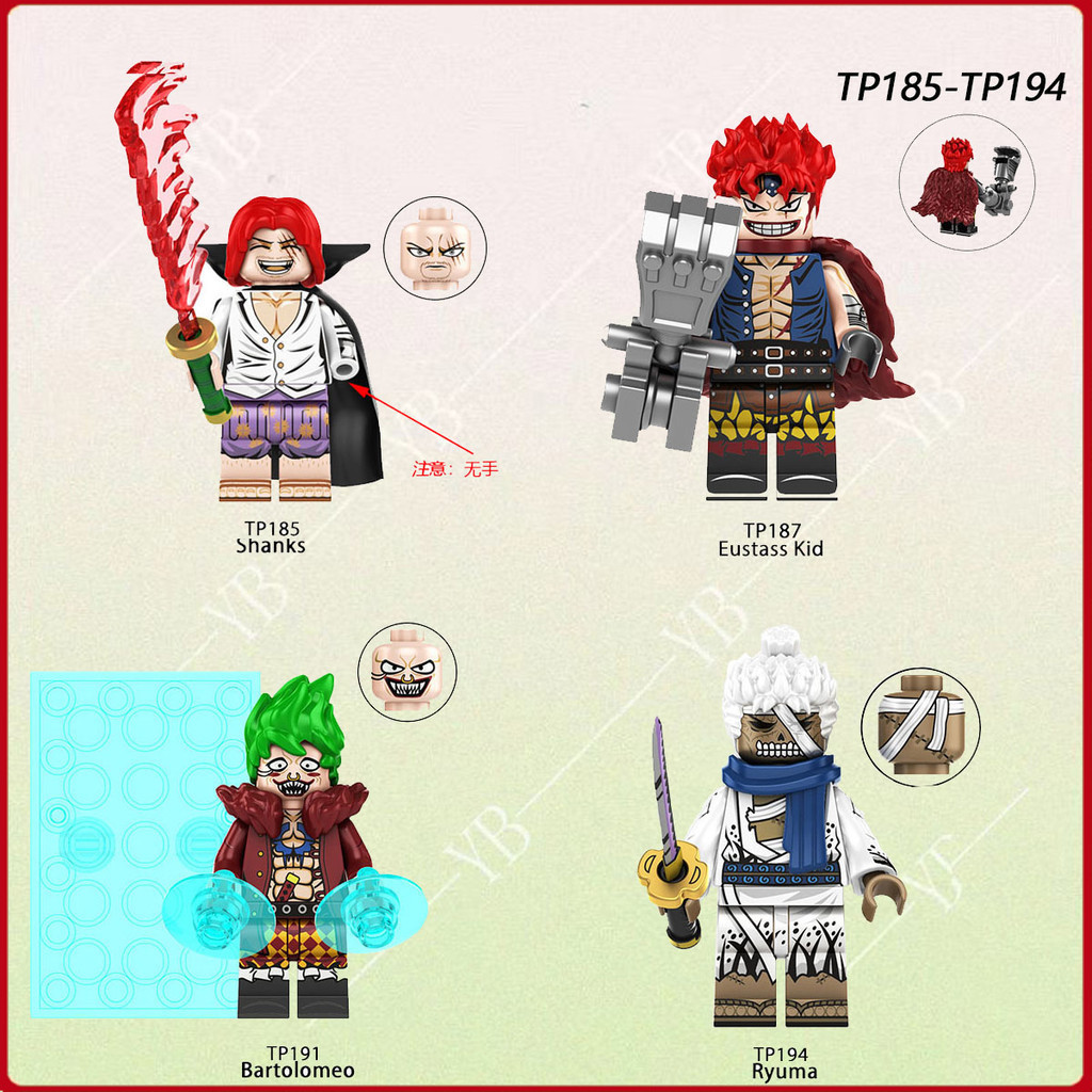 Educational Toys One Piece Kidd Luffy Building Blocks minifigures Toys ...