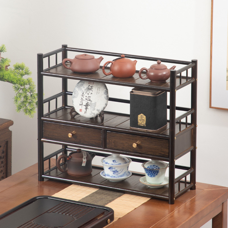 Multi-layer Tea Rack Desktop Tea Cup Rack Tea Set Teaware Storage Rack ...