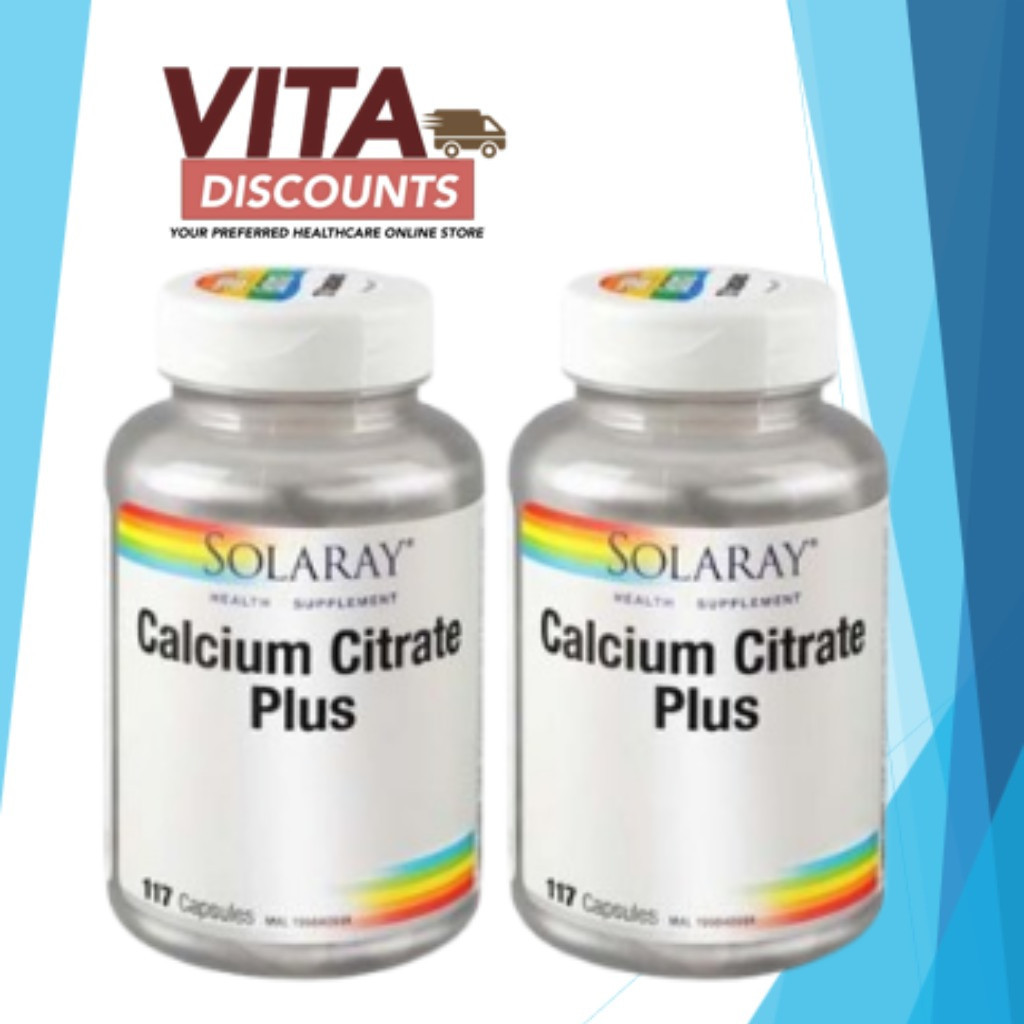 SOLARAY CALCIUM CITRATE PLUS CAPS 117S PACK-OF-2 EXP07/2025 | Shopee ...