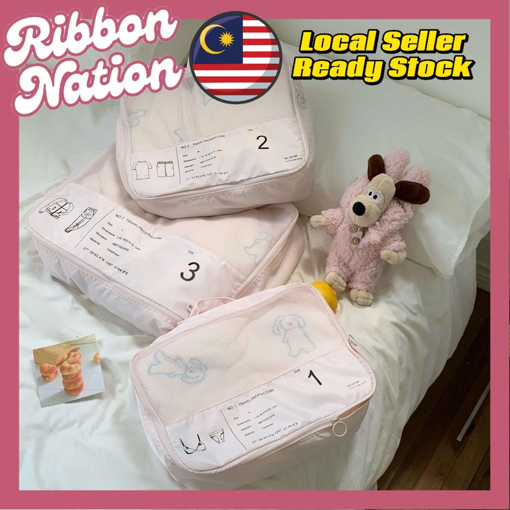 🎀 🇲🇾 𝐑𝐄𝐀𝐃𝐘 𝐒𝐓𝐎𝐂𝐊 🇲🇾🎀 Travel Storage Korean Style Suitcase Packing ...