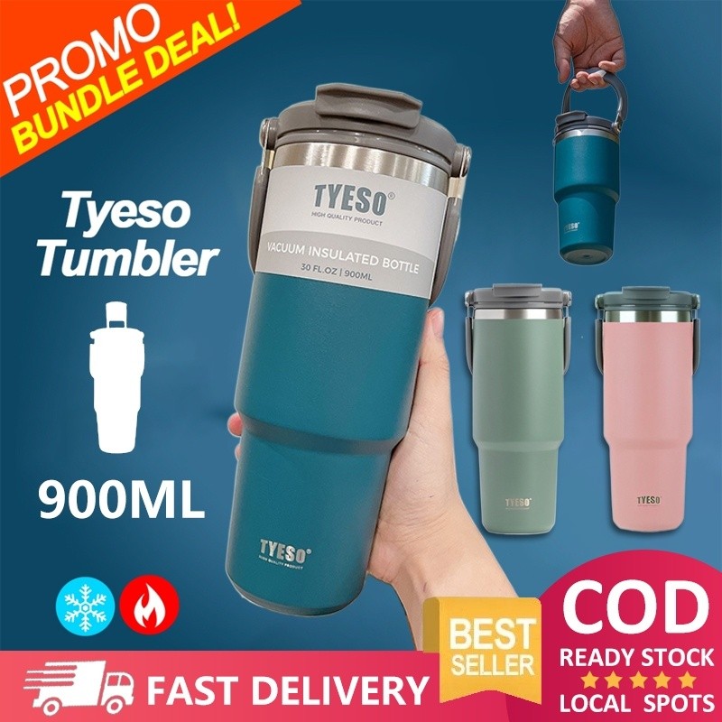 Botol Air Tahan Sejuk Tyeso 900ml Tumbler With Handle Stainless Steel ...