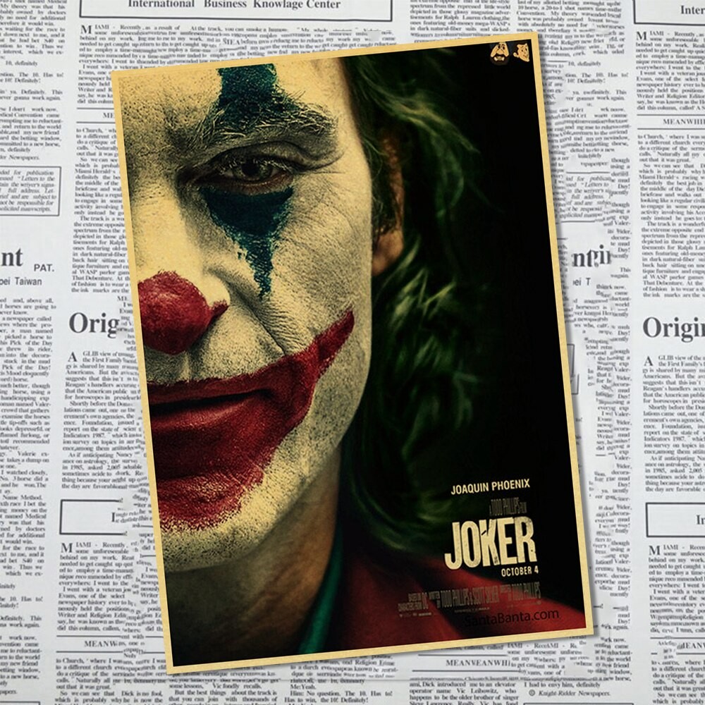 The Joker Man Posters Retro Style Kraft Paper Vintage Poster Wall Art ...