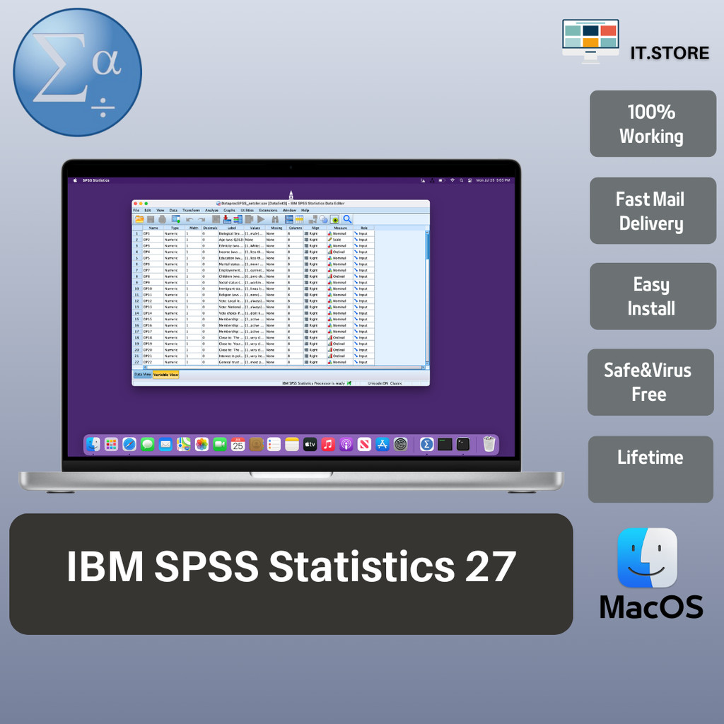IBM SPSS Statistics 27 Intel Mac Or M1/M2/M3/M4 Chip Apple Silicone ...