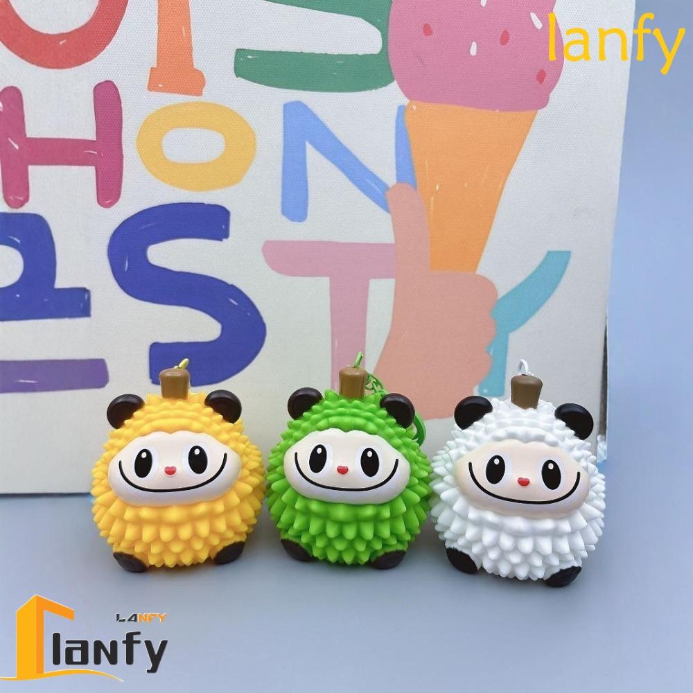 LANFY Labubu Keychain, Creative Plastic Durian Key Ring, Personality ...
