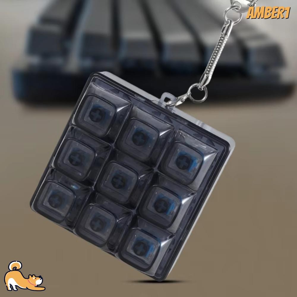 AMBER1 Fidget Keychain, DIY Keyboard Keys Button Finger Keyboard Caps ...