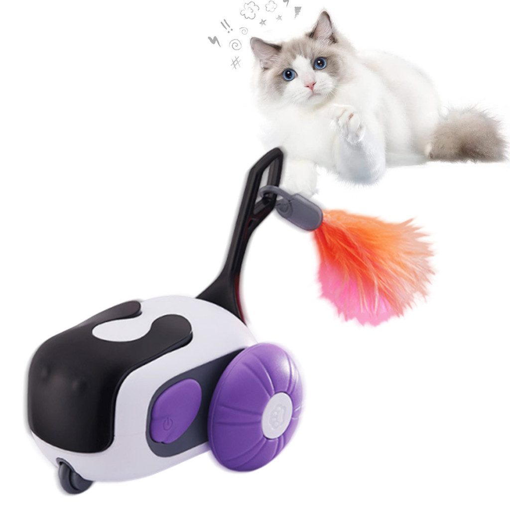 {Newcat} Dual Speed Cat Toy Obstacle Avoidance Cat Toy Interactive Usb ...